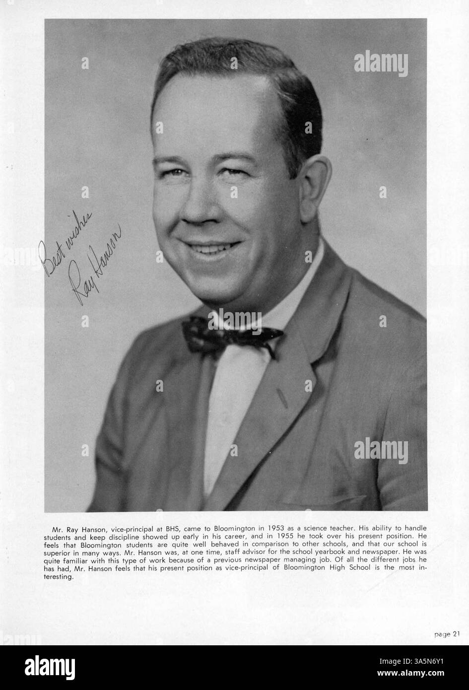 Bear '60, the Bloomington High School yearbook from 1960, provides a ...