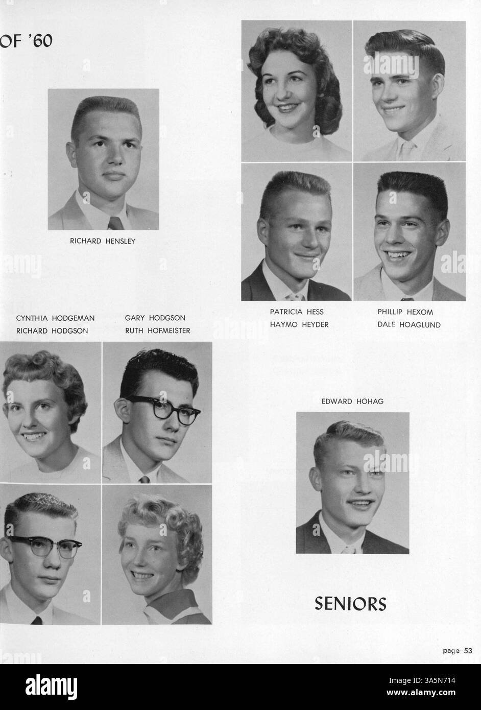 The 1960 Bloomington High School yearbook, Bear '60, highlights the key ...