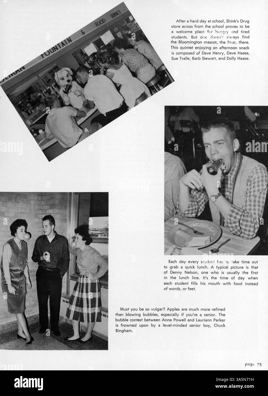 The 1960 Bloomington High School yearbook, Bear '60, captures key ...