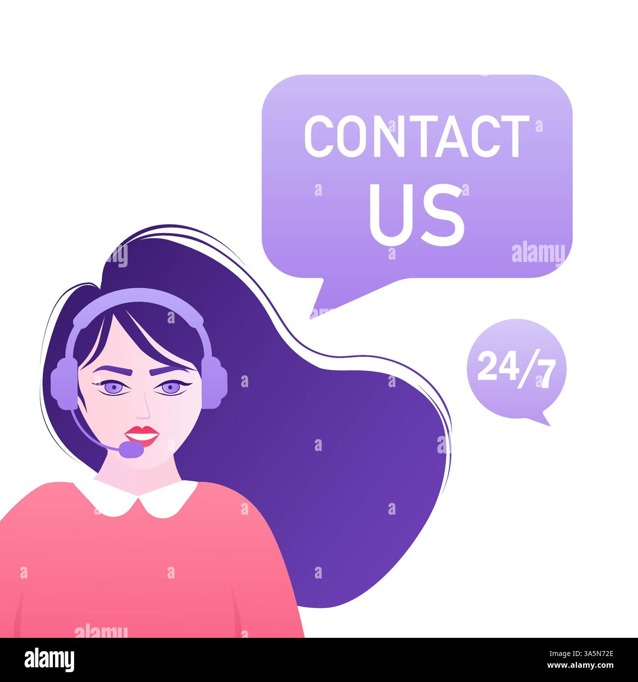 Contact us envelope people. Landing page. Modern advertising for ...