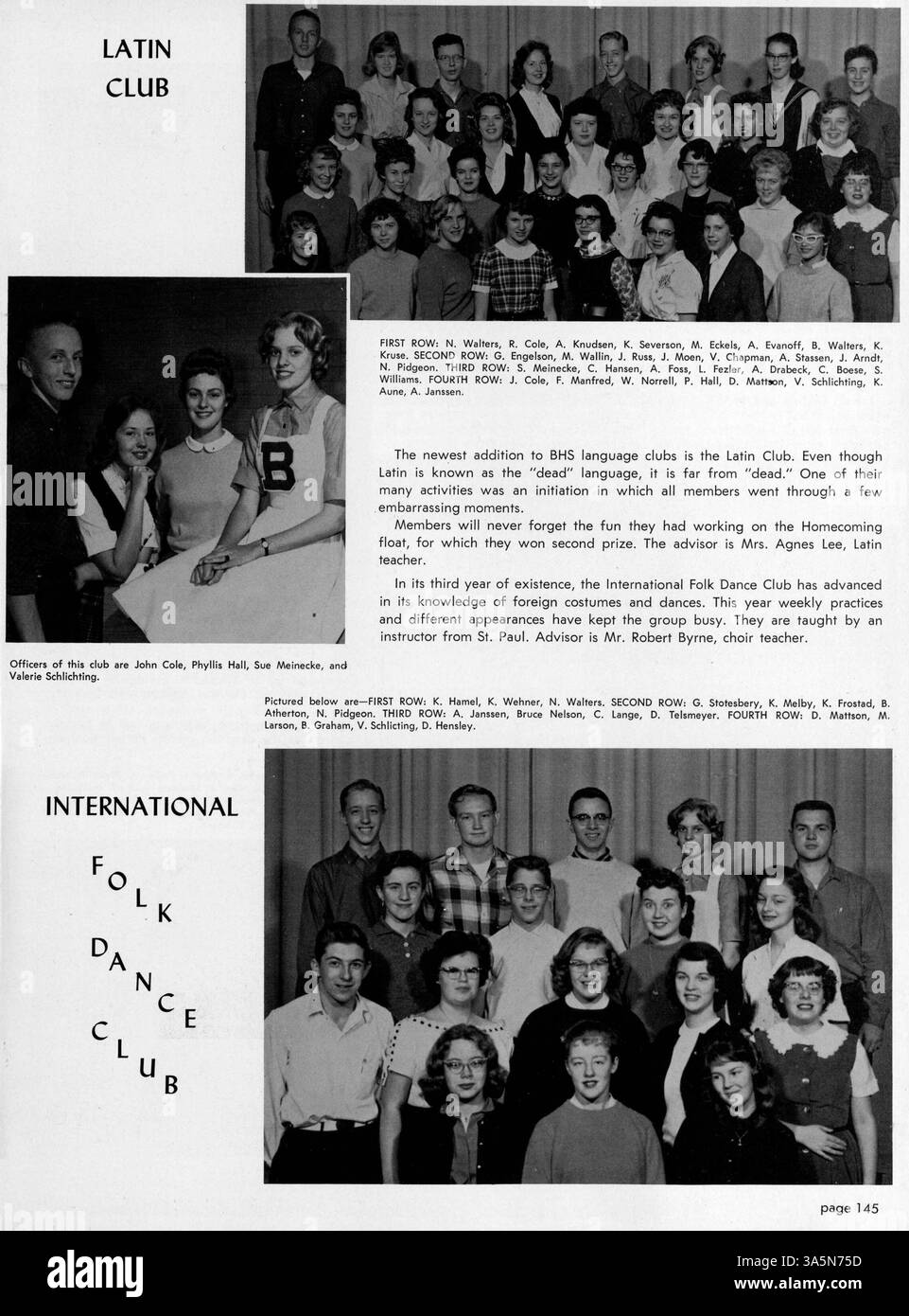 The 1960 Bloomington High yearbook, titled Bear '60, captures student ...