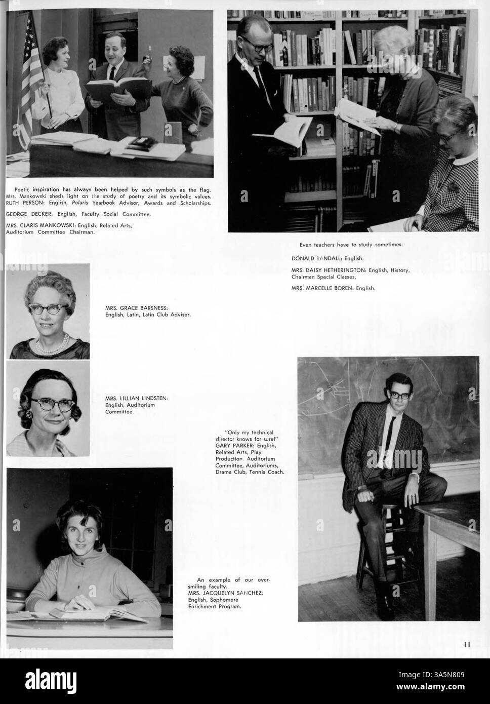 The 1965 polaris yearbook documents student life hi-res stock ...
