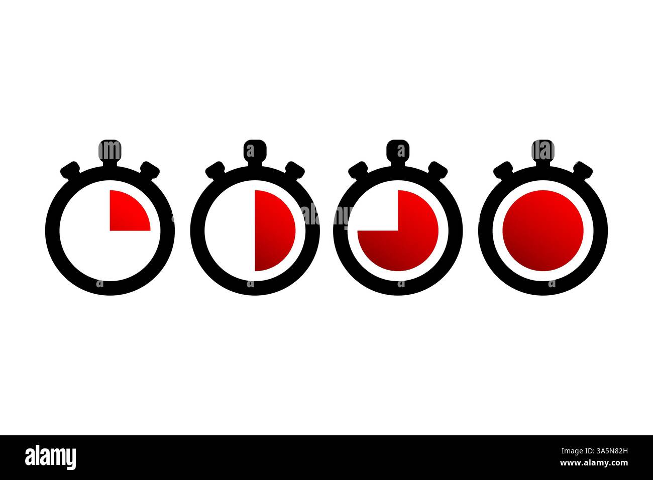 Timer icons. Stopwatch symbols. Flat icons on white background. Vector ...