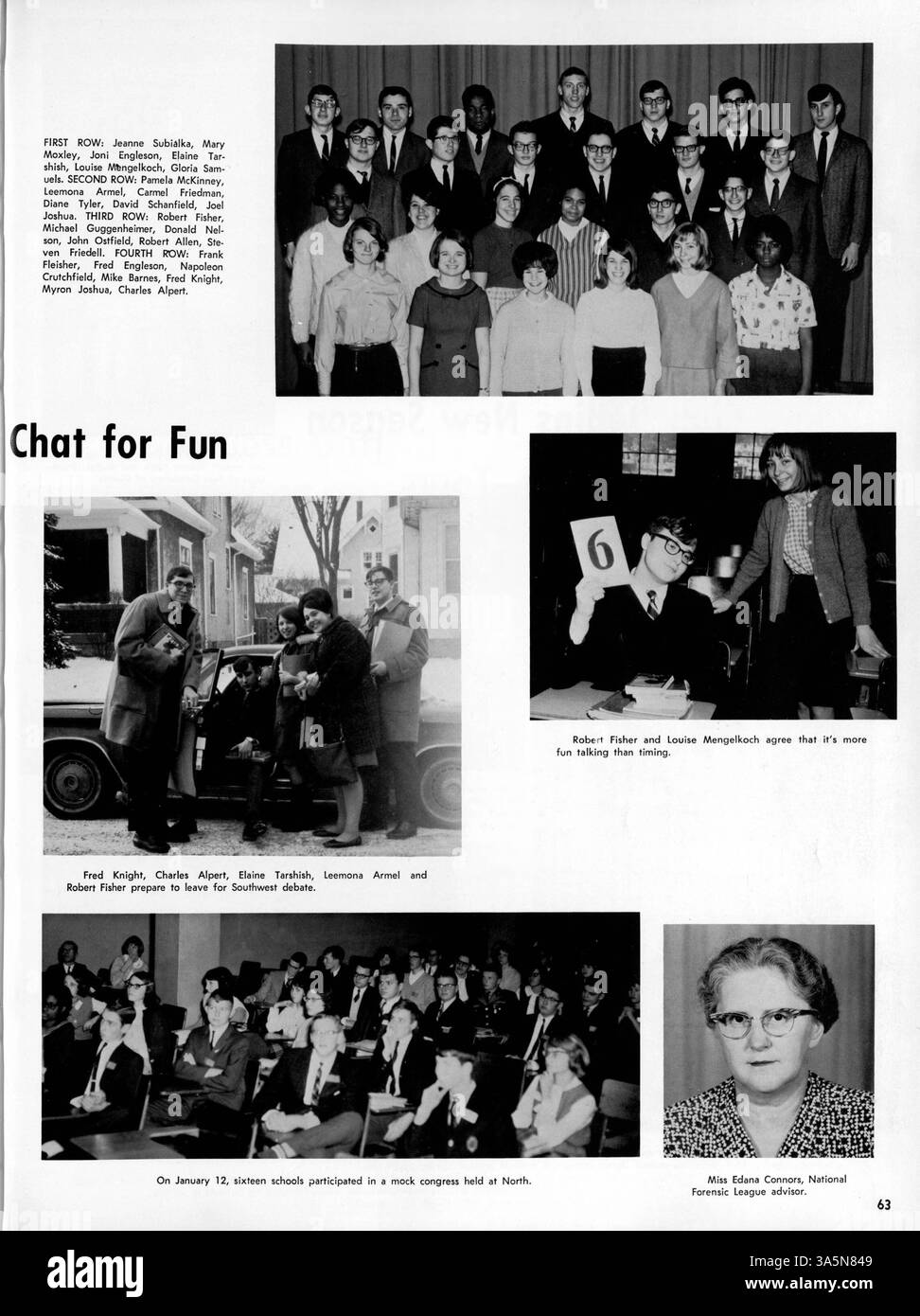 The 1965 polaris yearbook documents the major events hi-res stock ...