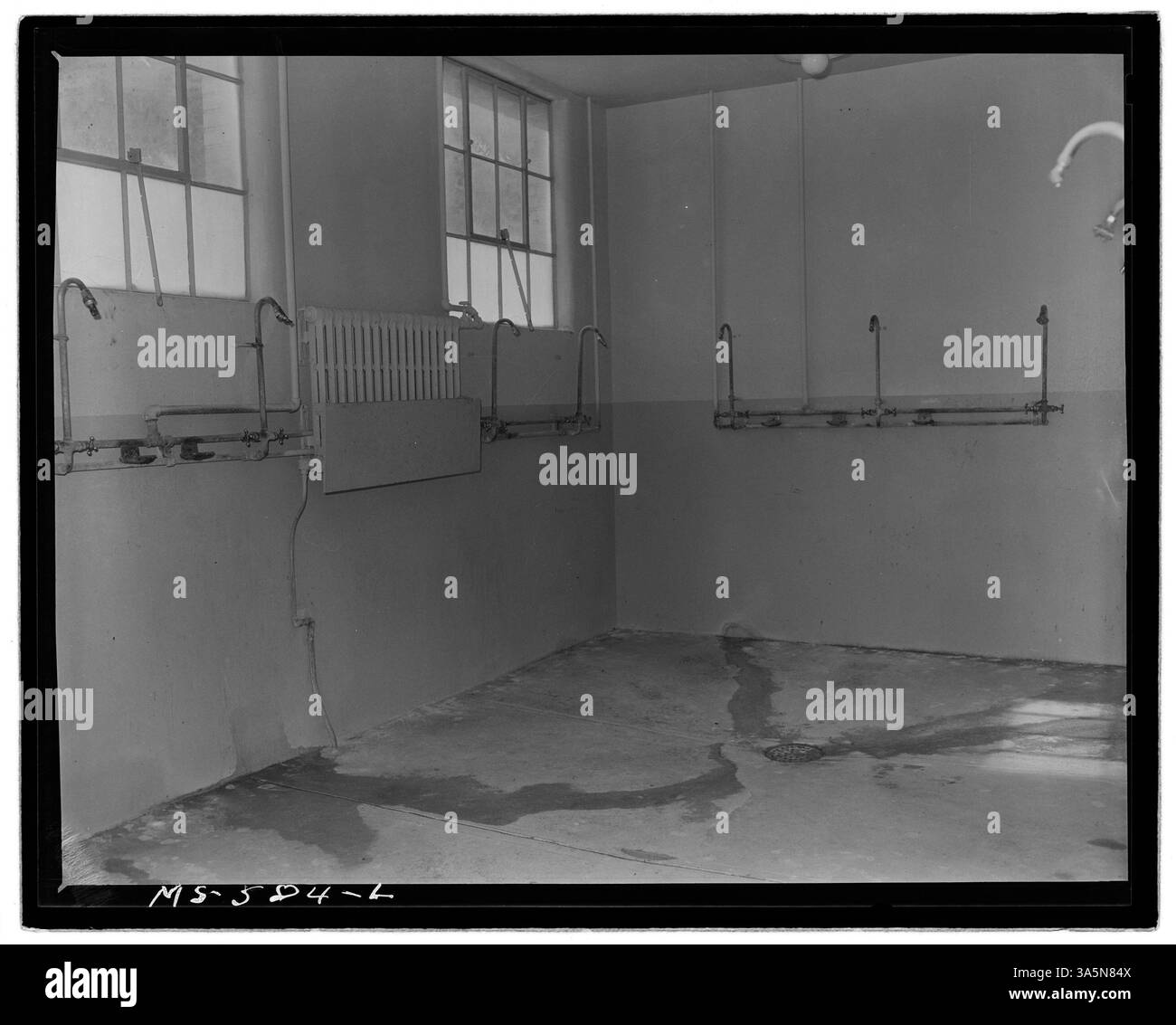 Showers in wash change house for miners columbia steel company hi-res ...