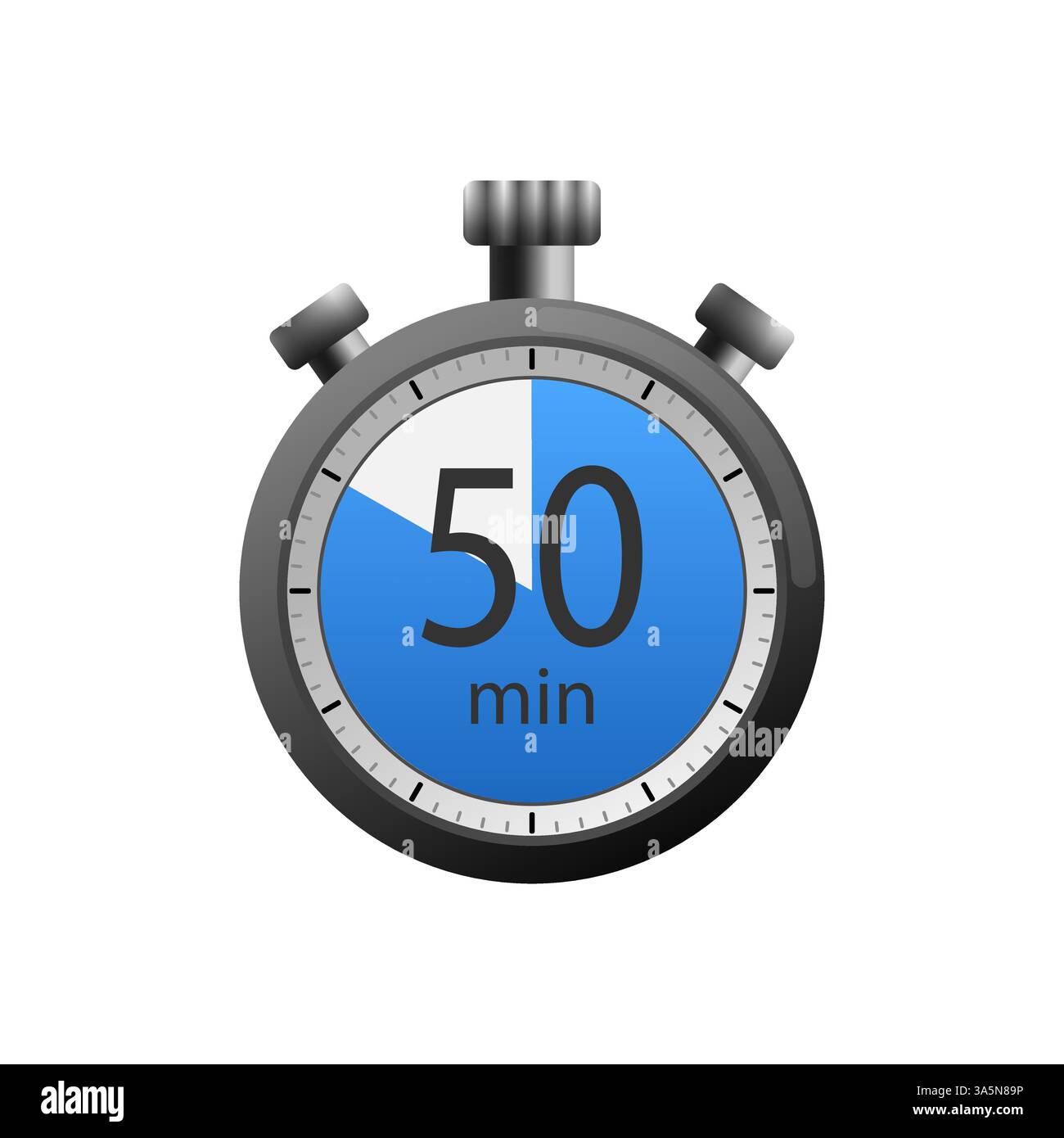 Icon of a timer with 50 minutes on the white background. Vector ...