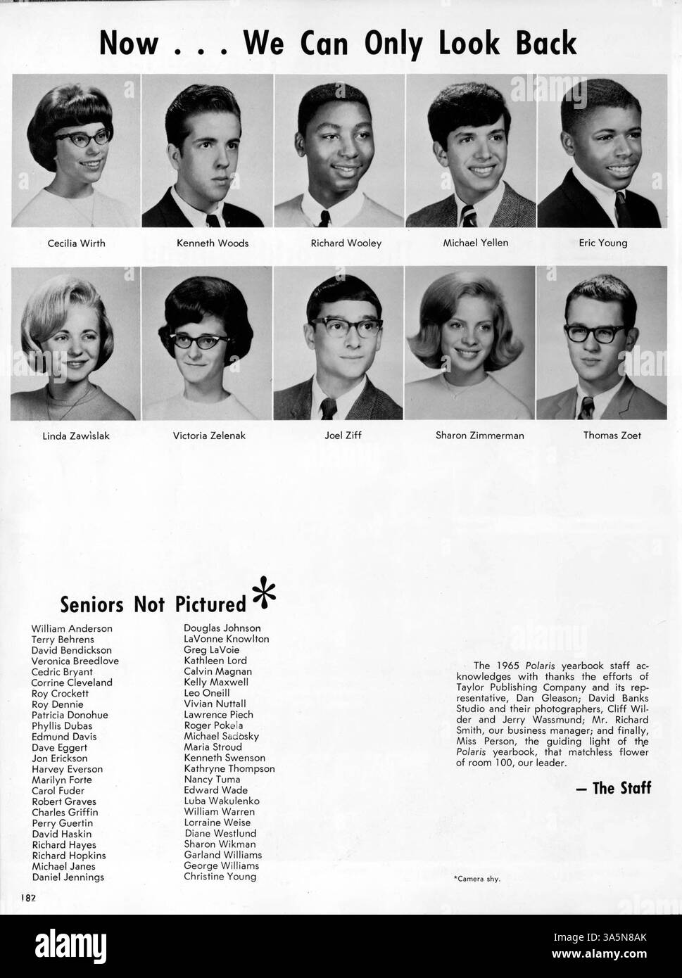 The 1965 yearbook from North High School features images and ...