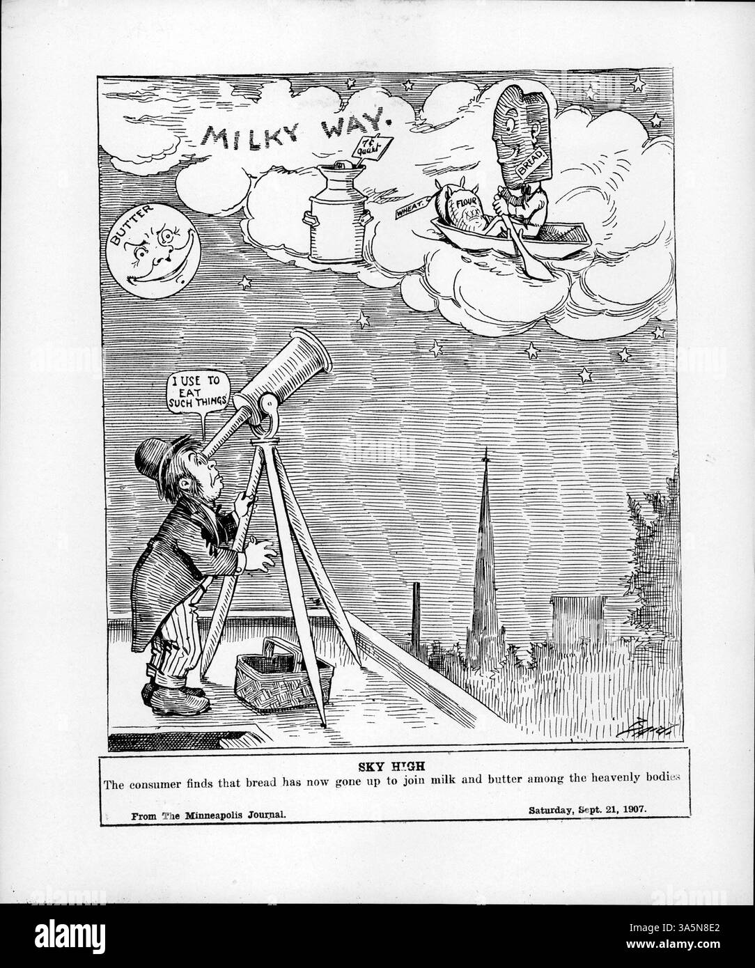 This humorous cartoon illustrates a consumer looking through a ...