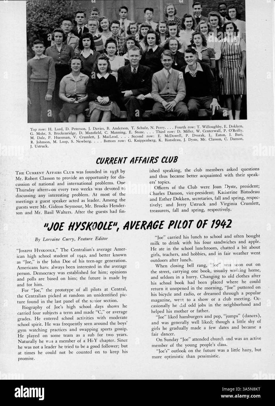 The 1942 Centralian yearbook showcases the students, faculty ...