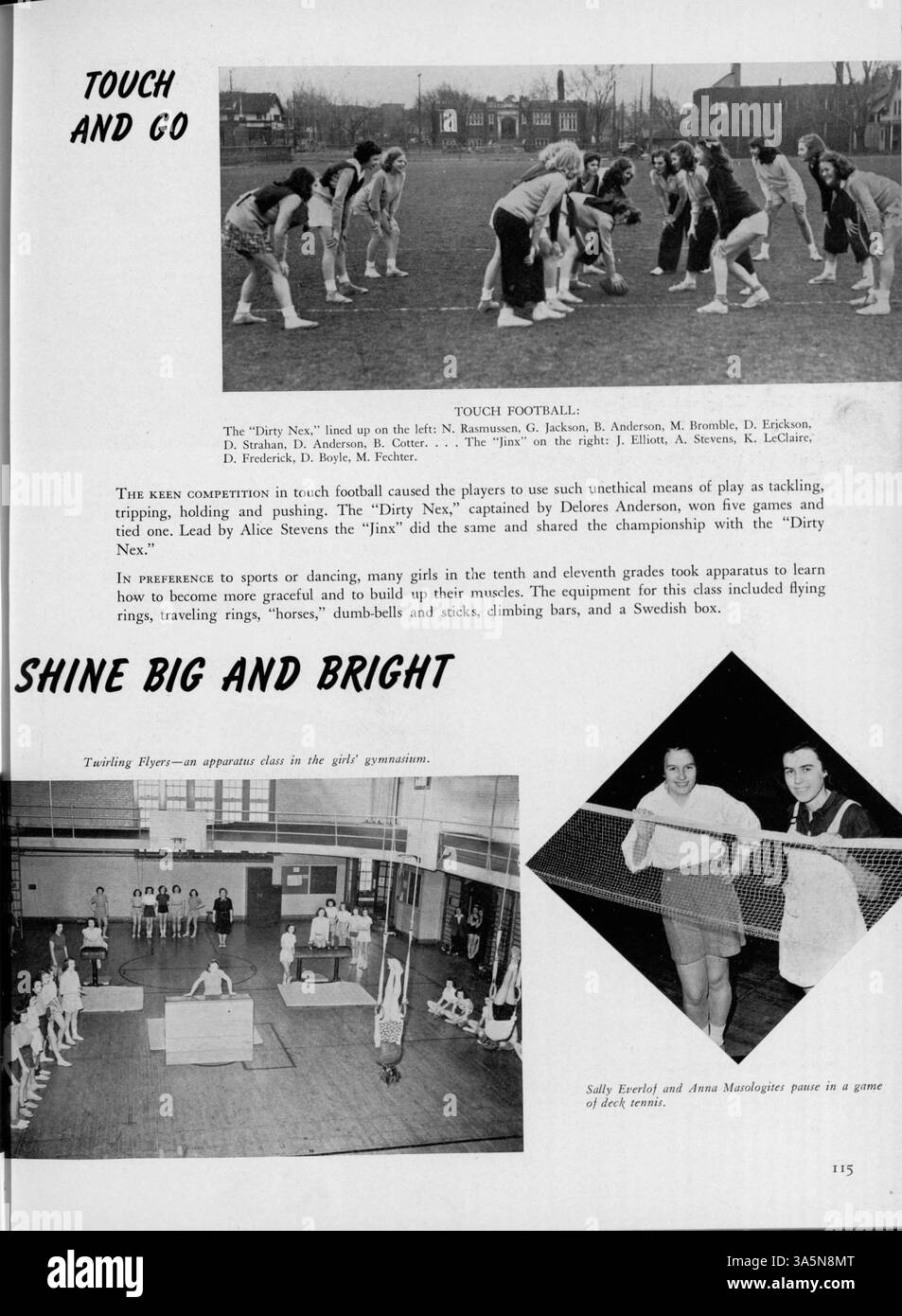 This 1942 yearbook documents life at central high school hi-res stock ...