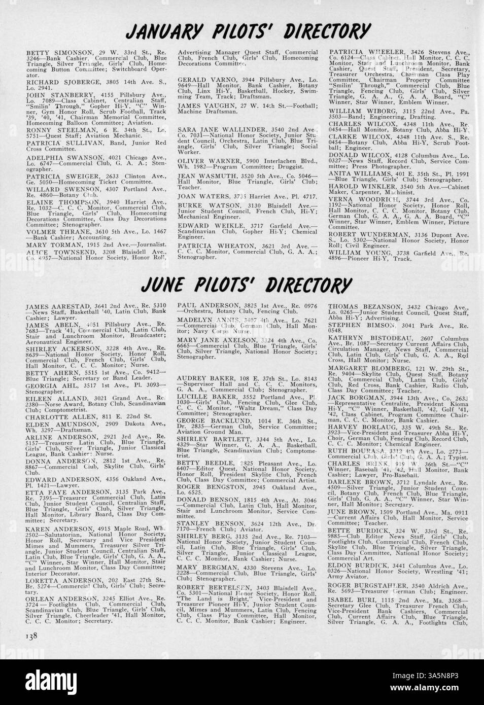 The central high yearbook from 1941 1942 documents various aspec hi-res ...