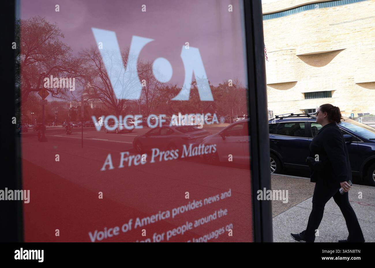 Voice of America VOA sign in Washington, District of Columbia, USA ...