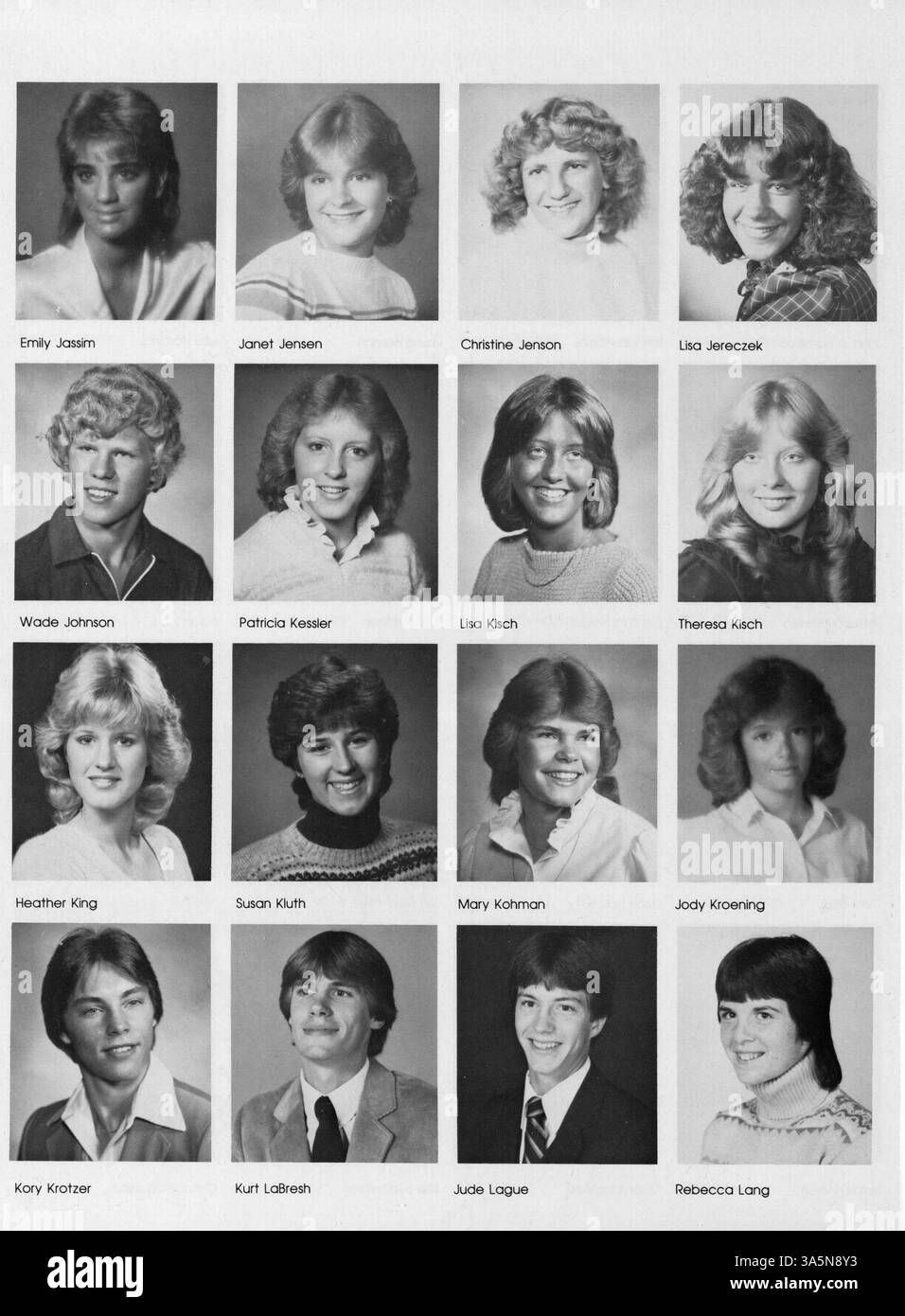 This high school annual from mound westonka high documents student portraits hi-res stock ...