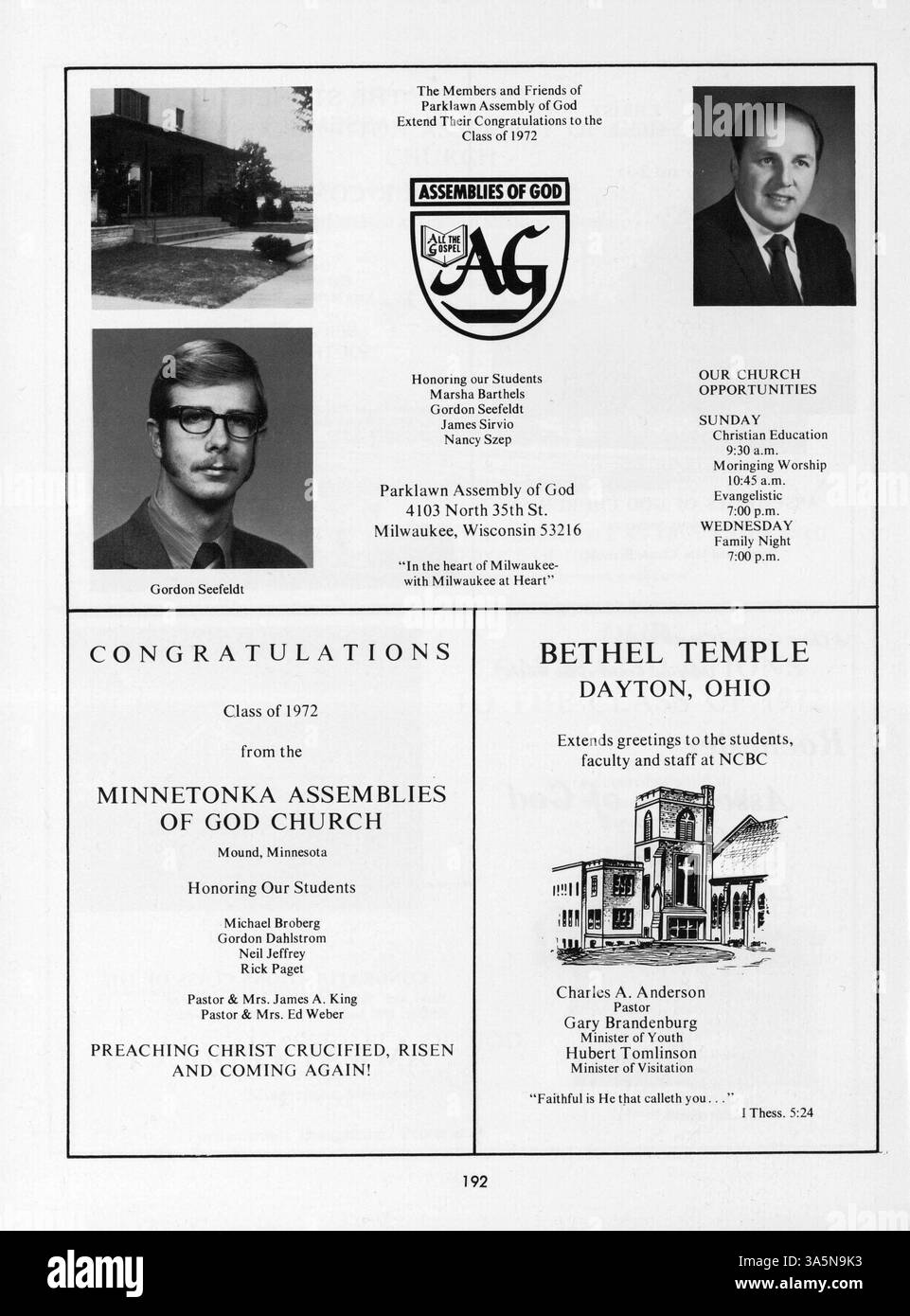 This yearbook from North Central Bible College provides a visual and ...