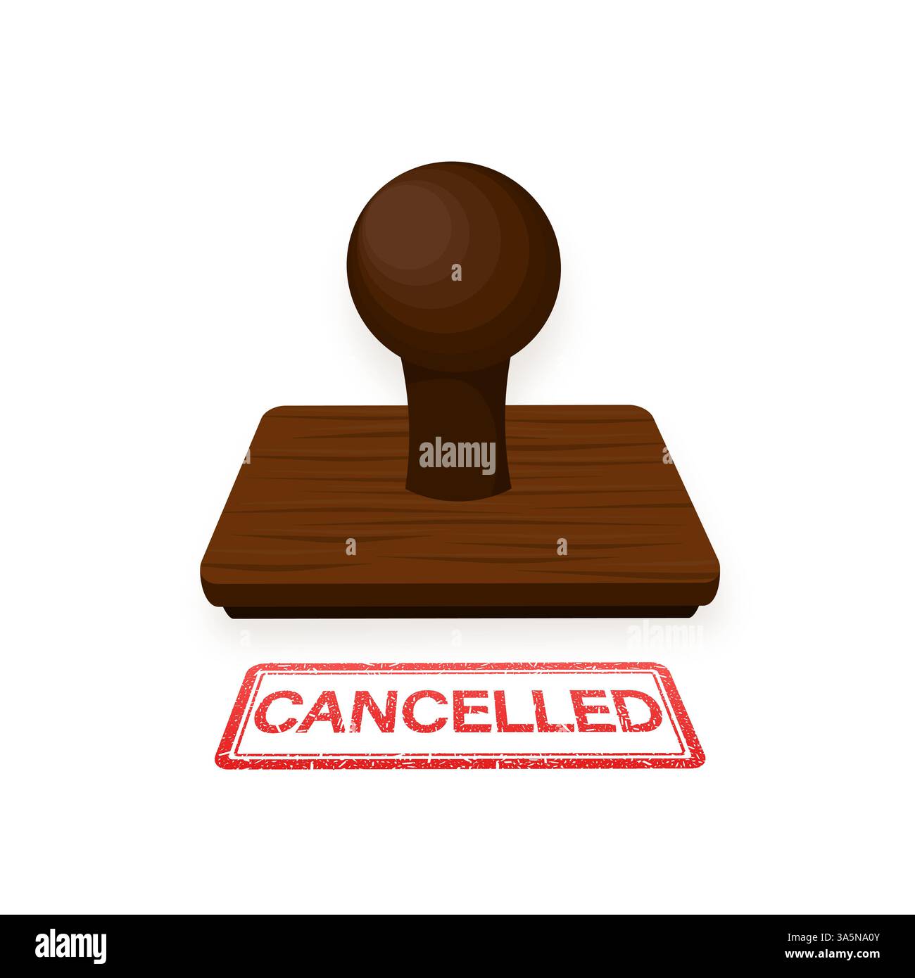 Grunge textured. Banner with red cancelled stamp on transparent ...