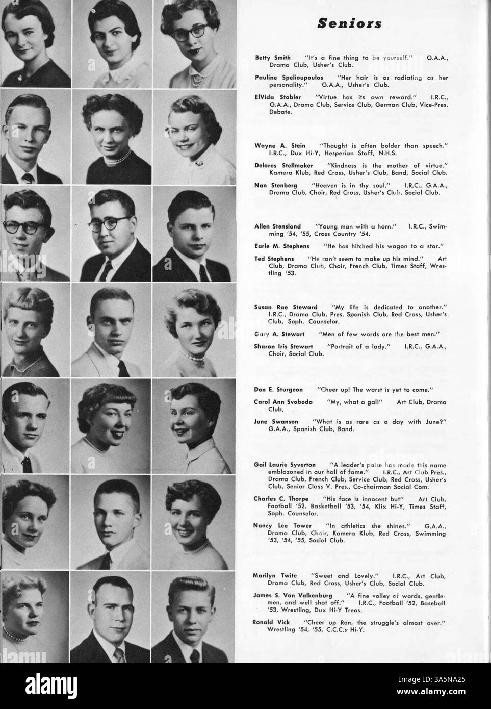 This 1955 yearbook captures highlights from West High School’s 1954 ...