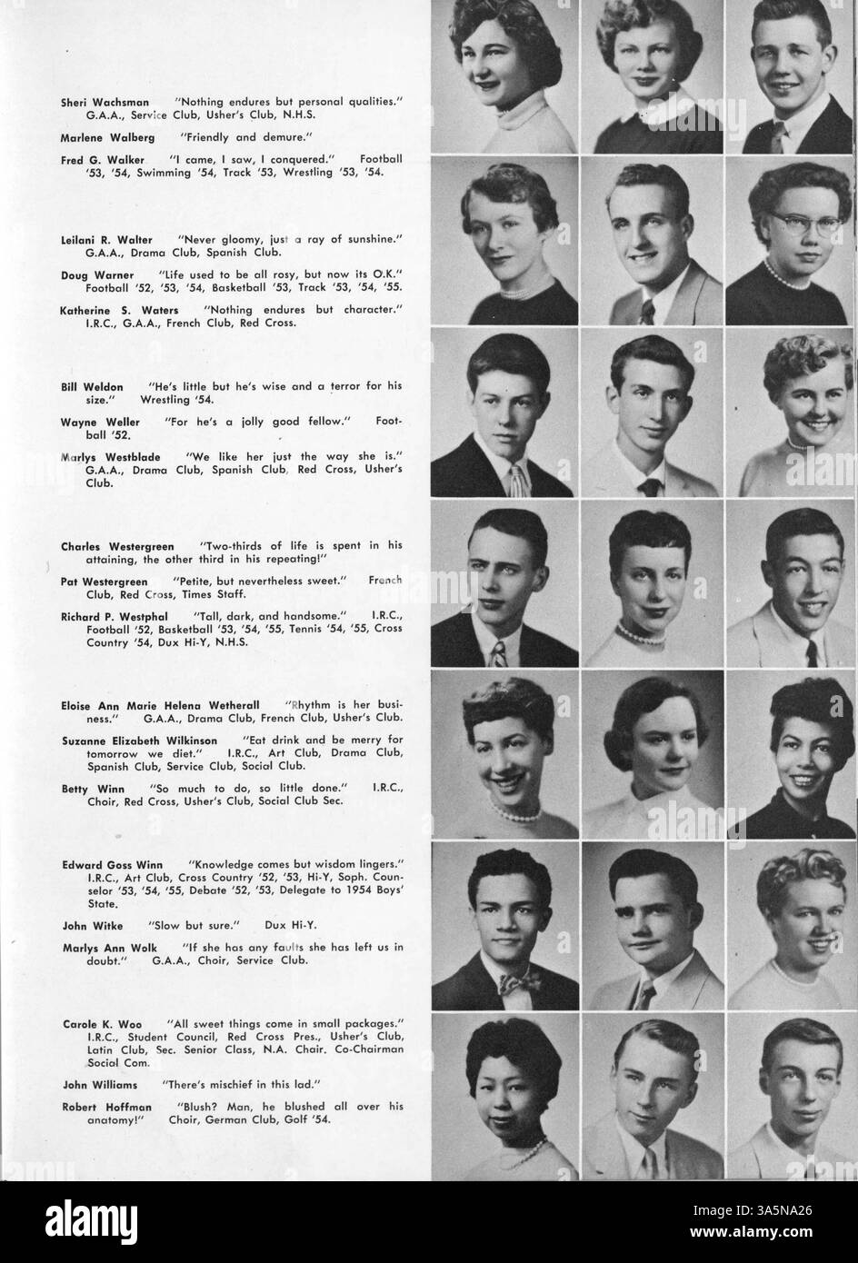 The 1955 West High Yearbook, titled 'Hesperian,' provides a visual and ...