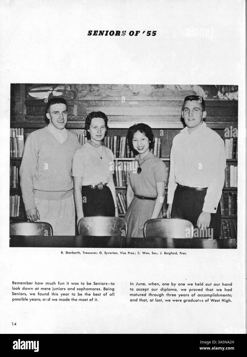 This 1955 high school yearbook captures the students, teachers, clubs ...
