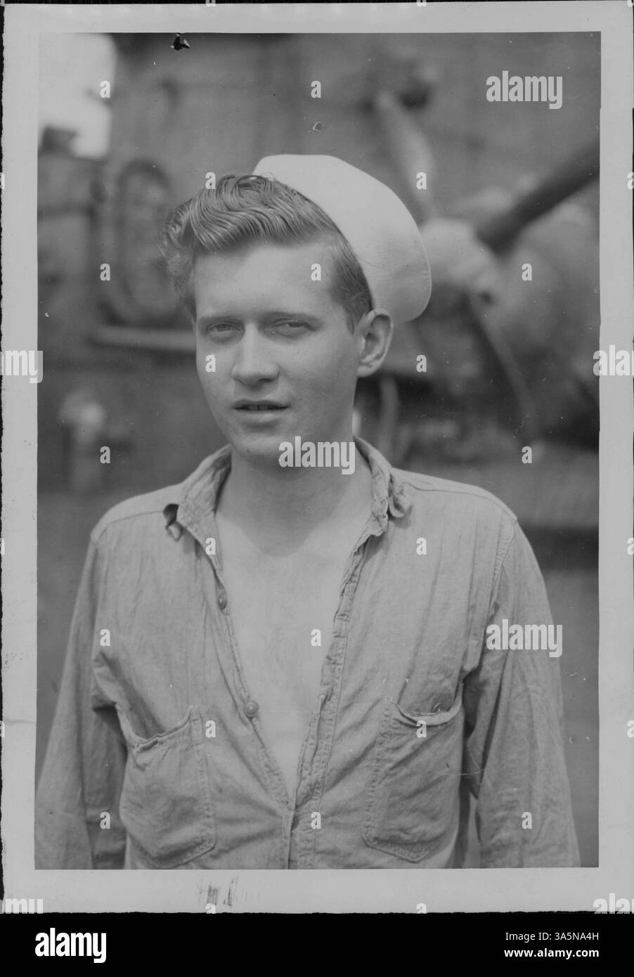 Harold R. Loppnow, a machinist's mate third class, was aboard the USS ...