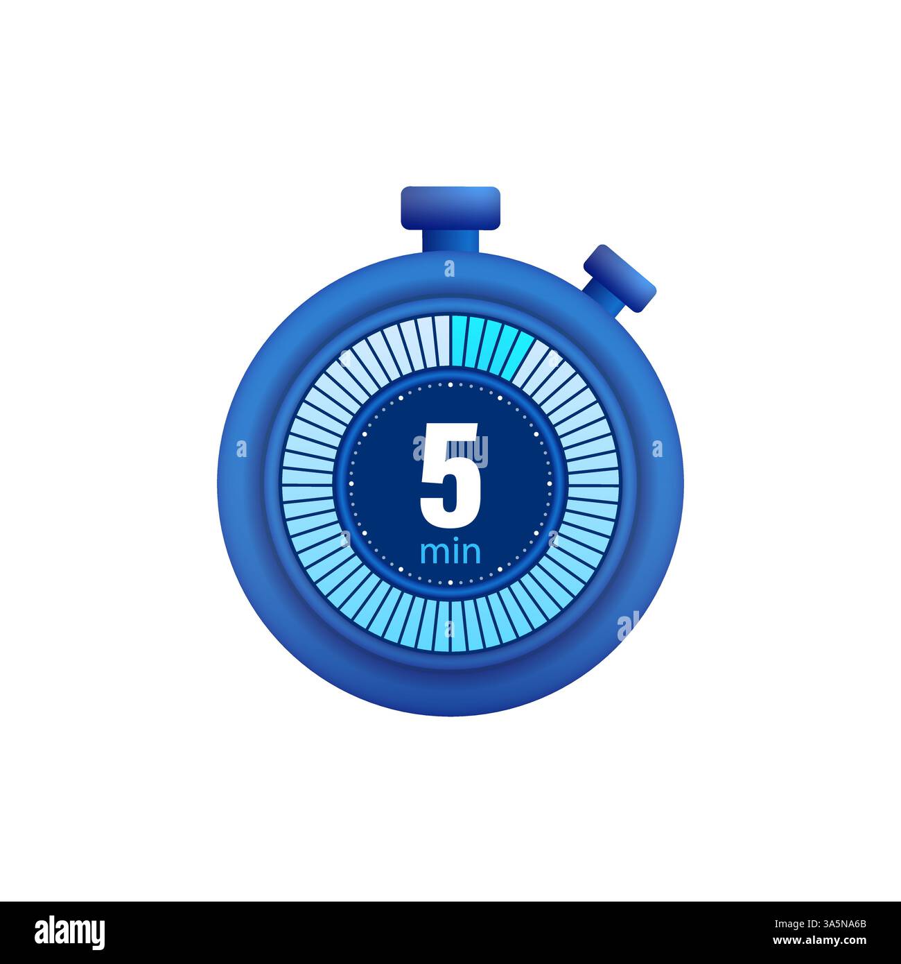 Icon of a timer with 5 minutes on the white background. Vector ...