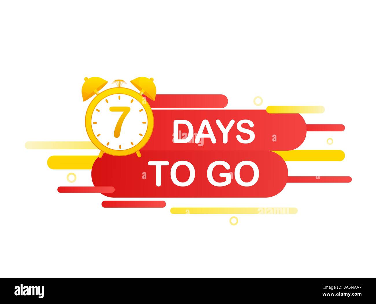 7 days to go in modern style. Special offer badge. Web design. Sale tag ...