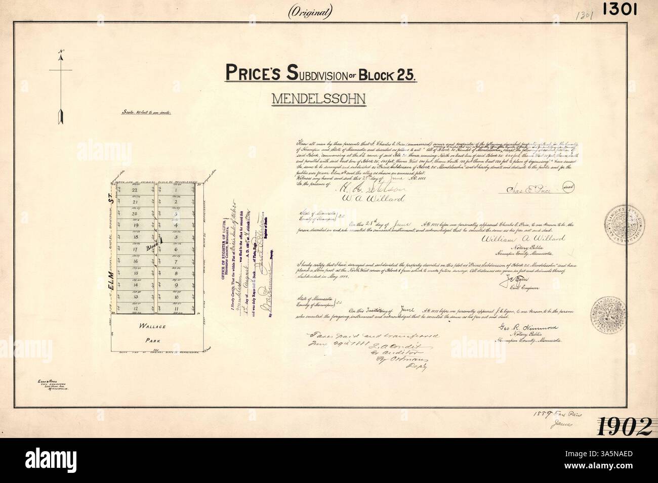 Price's Subdivision of Block 25 Mendelssohn is a historical land ...