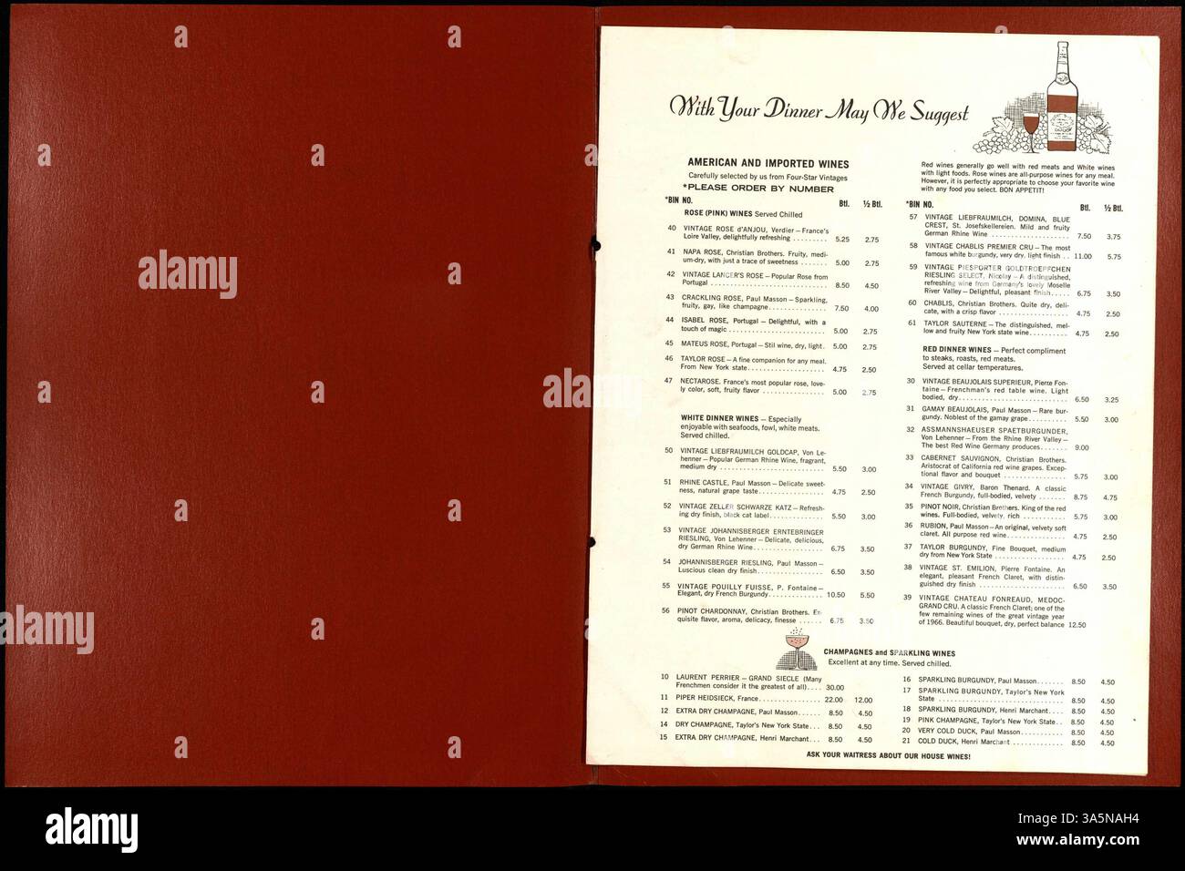 The Jax of Golden Valley menu features a bi-fold design with a red ...