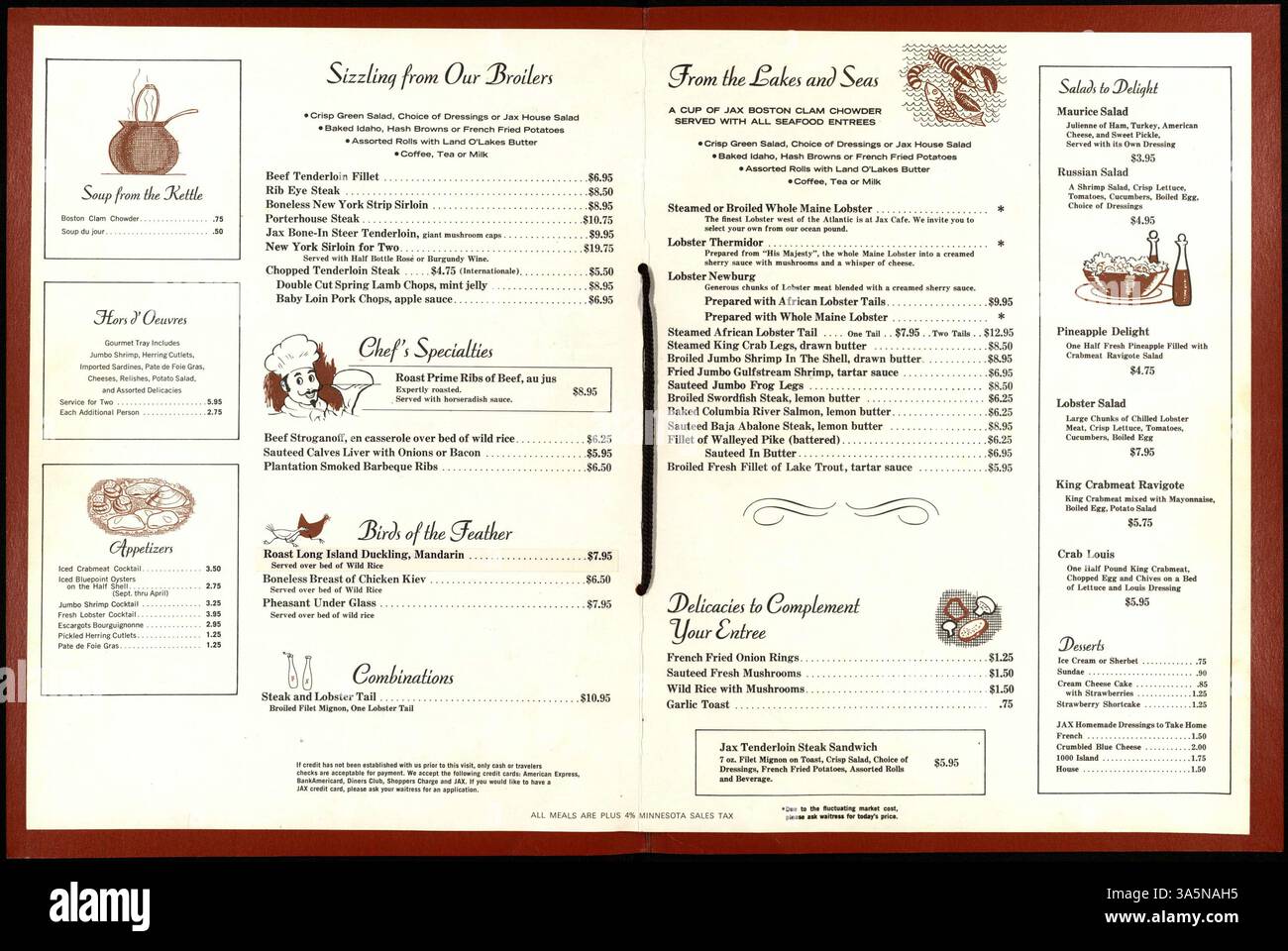 1940s restaurant menu hi-res stock photography and images - Alamy