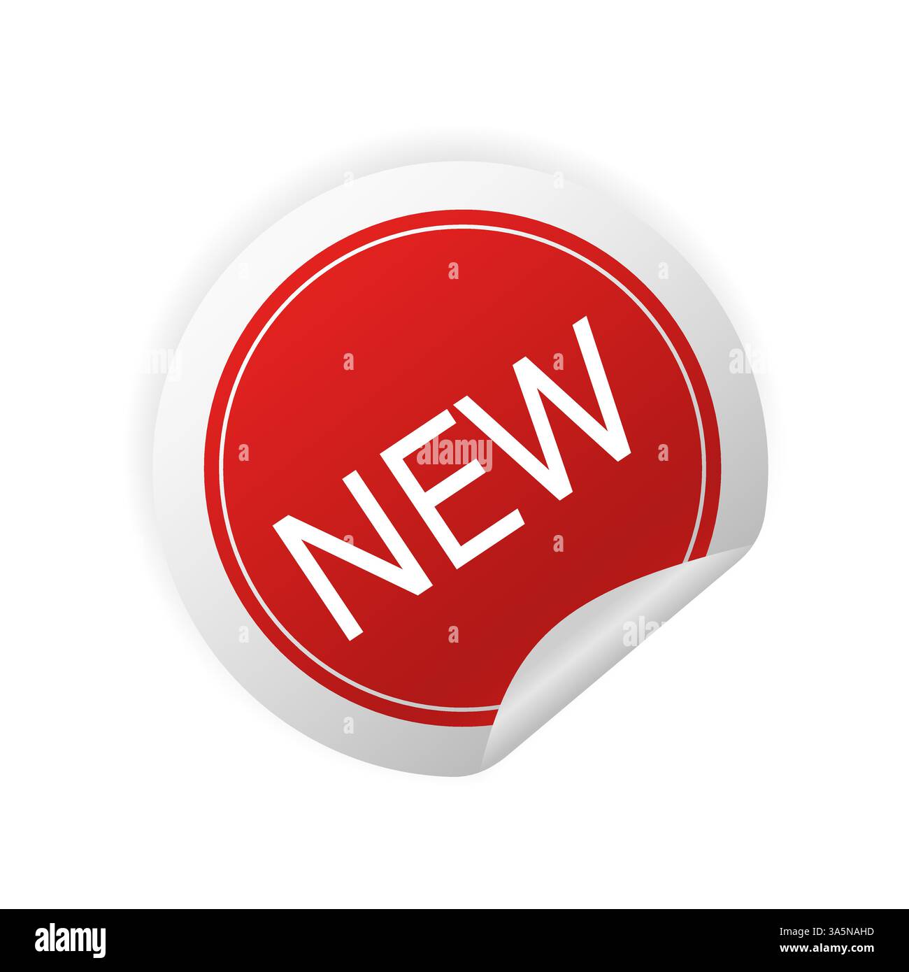 New red sticker on white background. Banner design. Vector illustration ...
