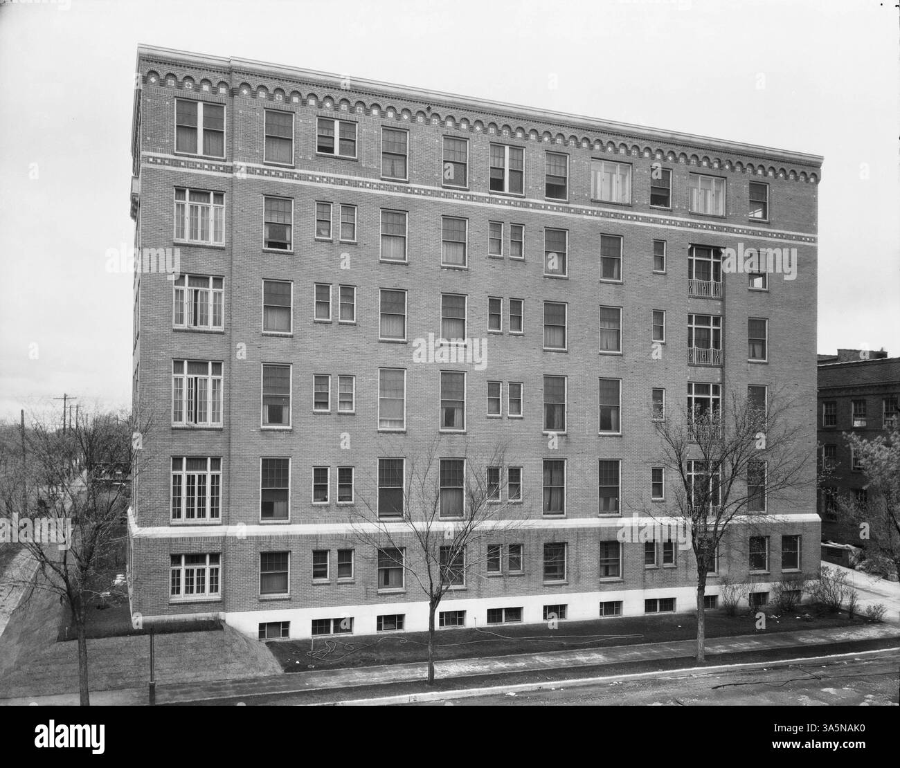 The image shows the new wing of Northwestern Hospital, designed by the ...