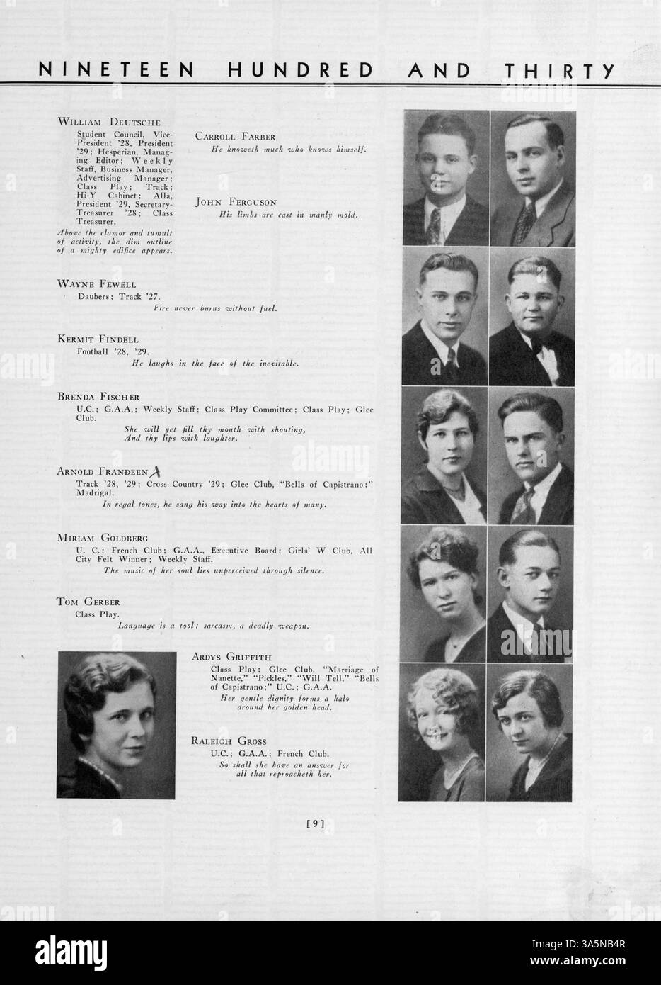 This 1930 'Hesperian' yearbook from West High School records the ...