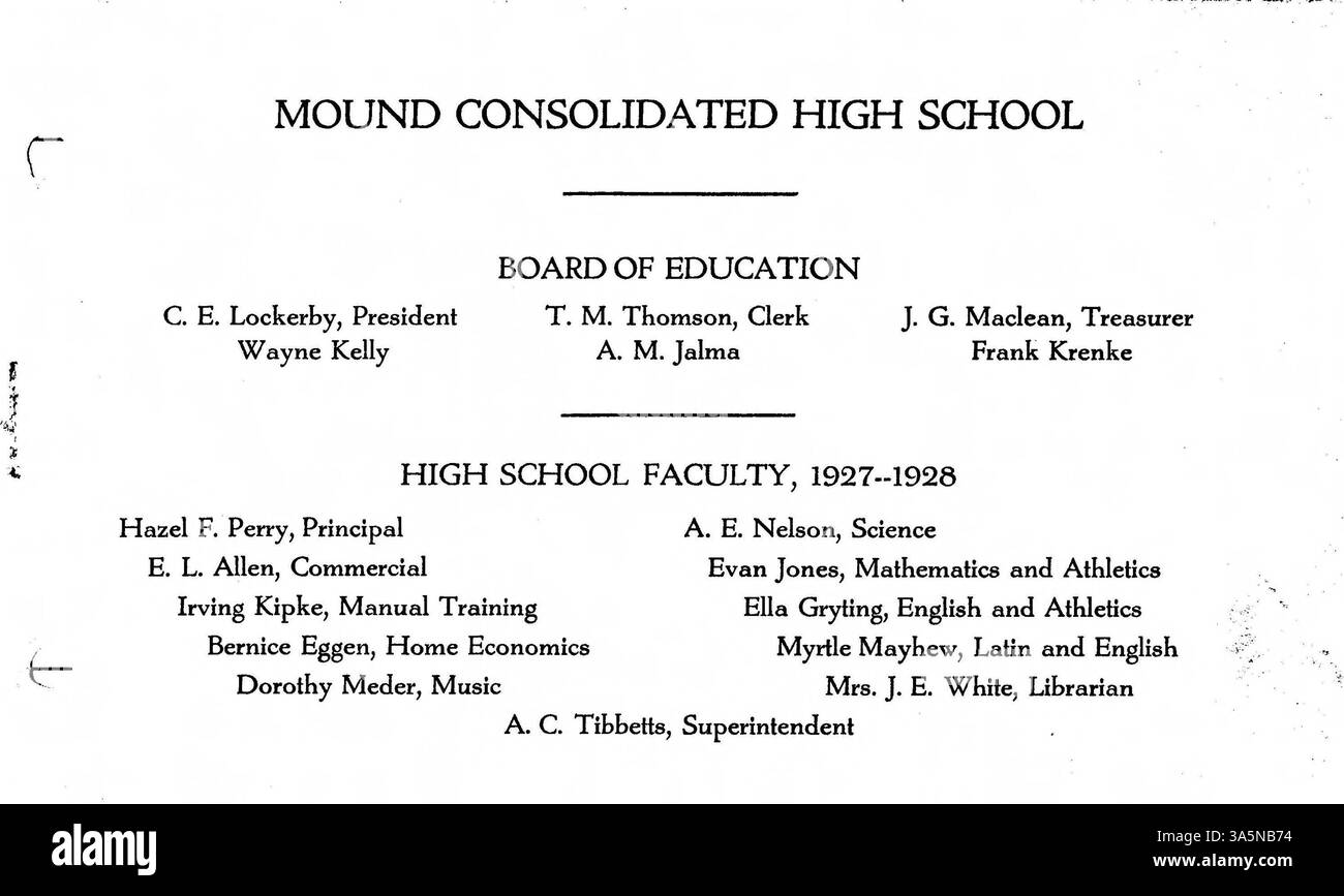 The 1928 Mound High Yearbook is a historical record of the school's ...