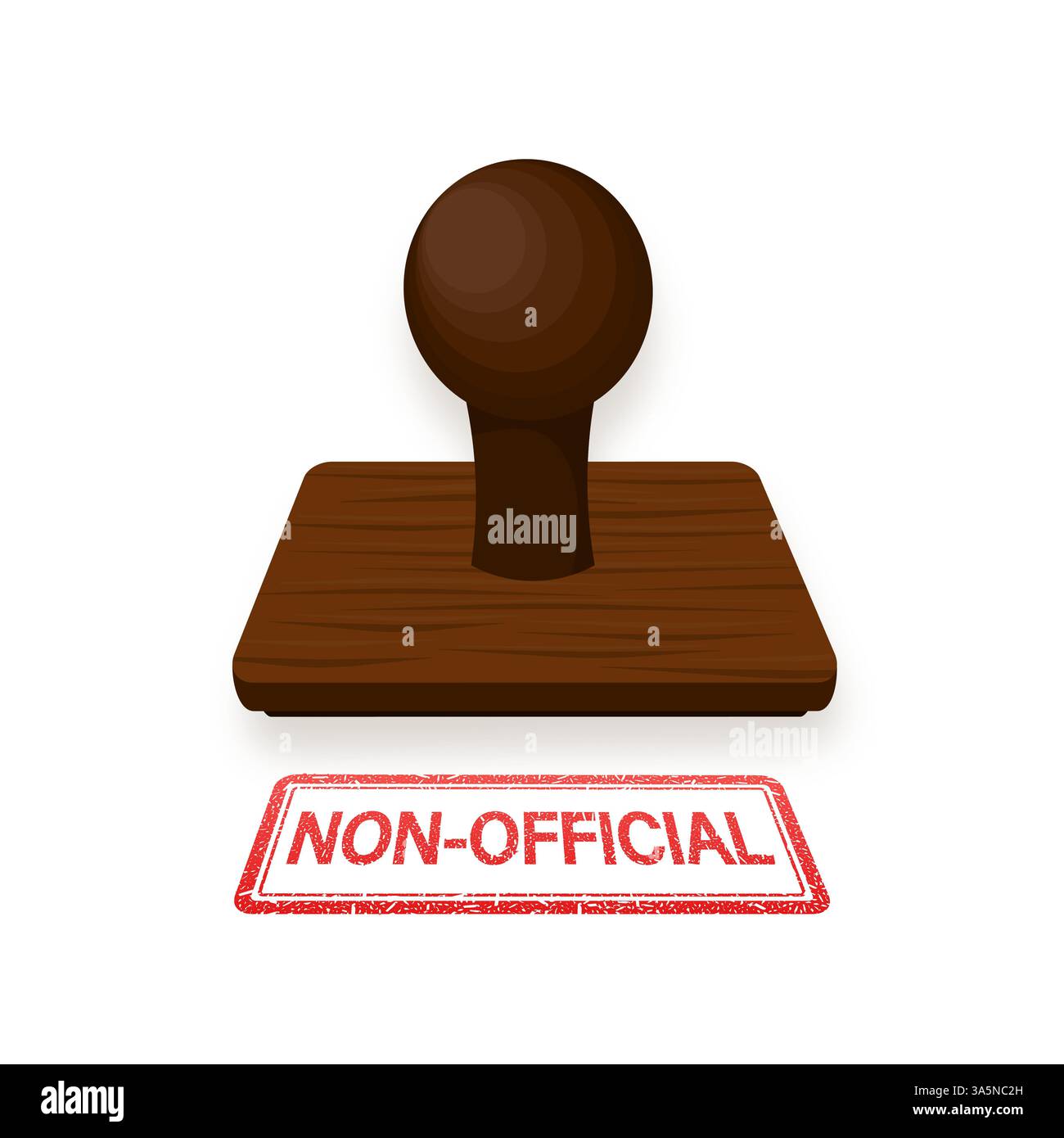 Non- official red stamp on white background. Red pattern. Isolated ...