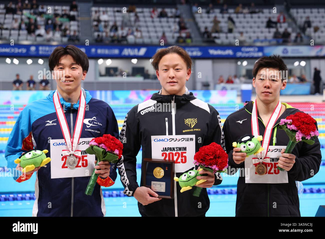 (L-R) Toshinari Yanagisawa, Taku Taniguchi, Hayato Watanabe, MARCH 21 ...