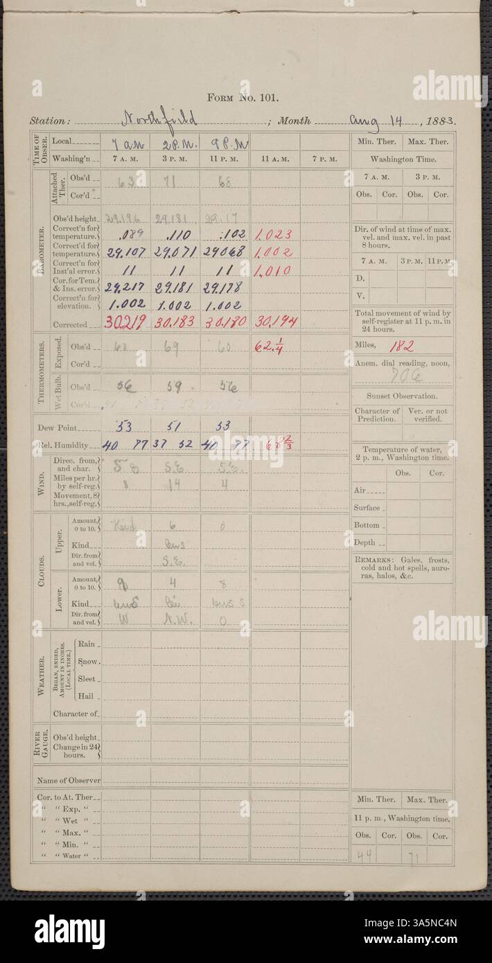 Recorded with u s army signal service form 101 hi-res stock photography ...