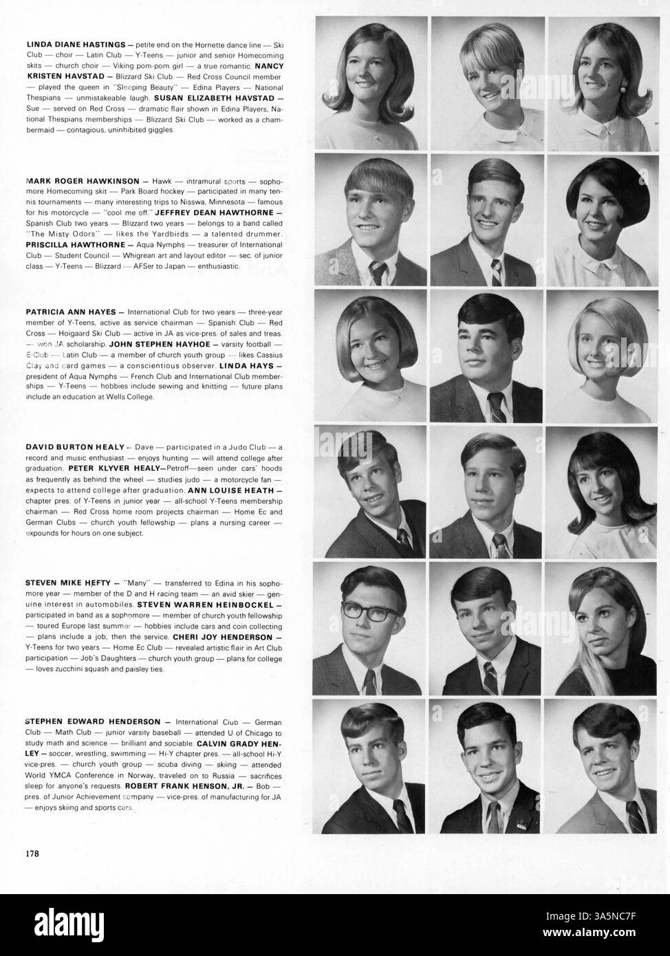 Whigrean 1967, the Edina High School yearbook, features the school's key activities, student ...