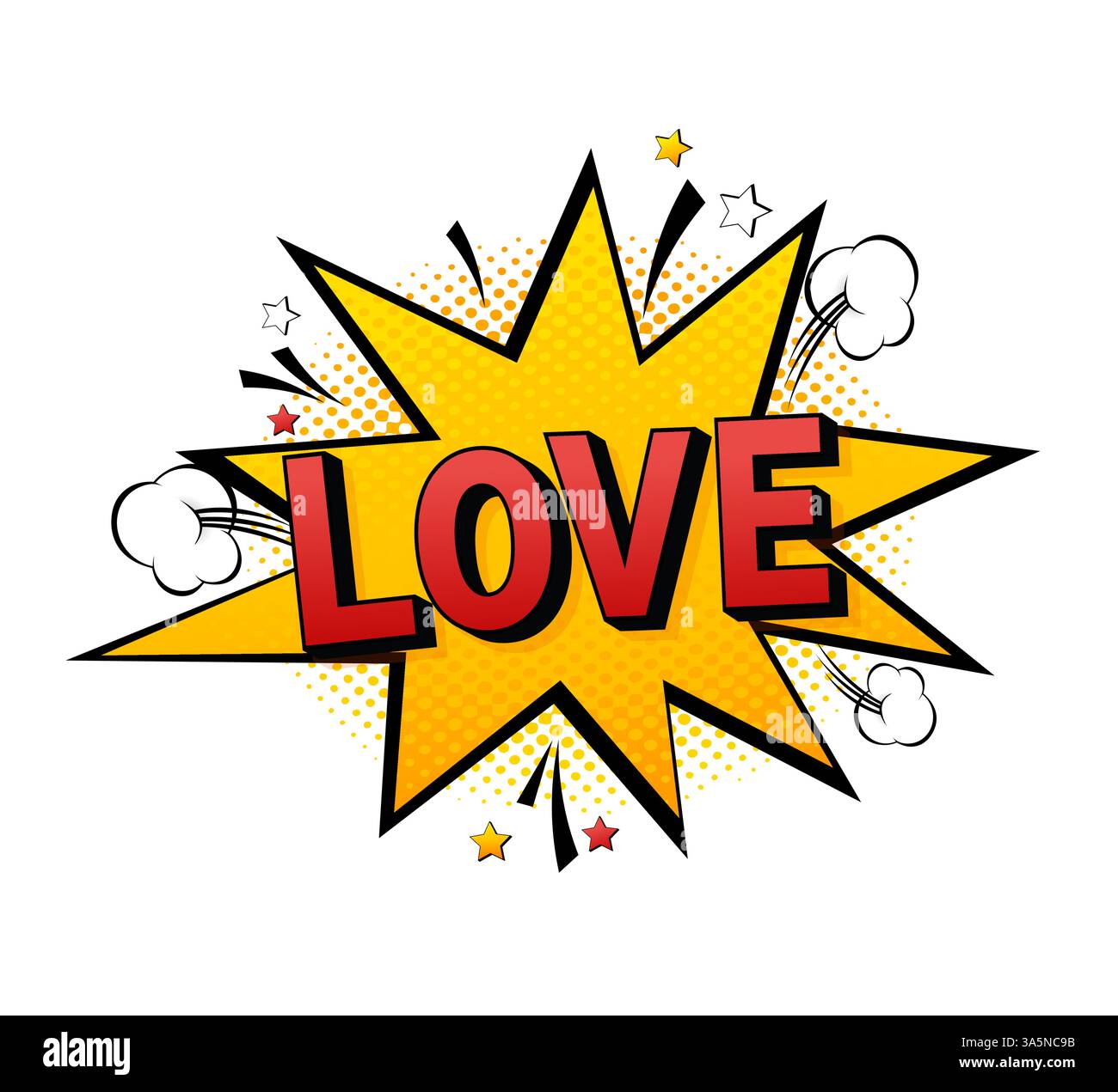 Love pop illustration in vintage style. Vector typography. Invitation ...