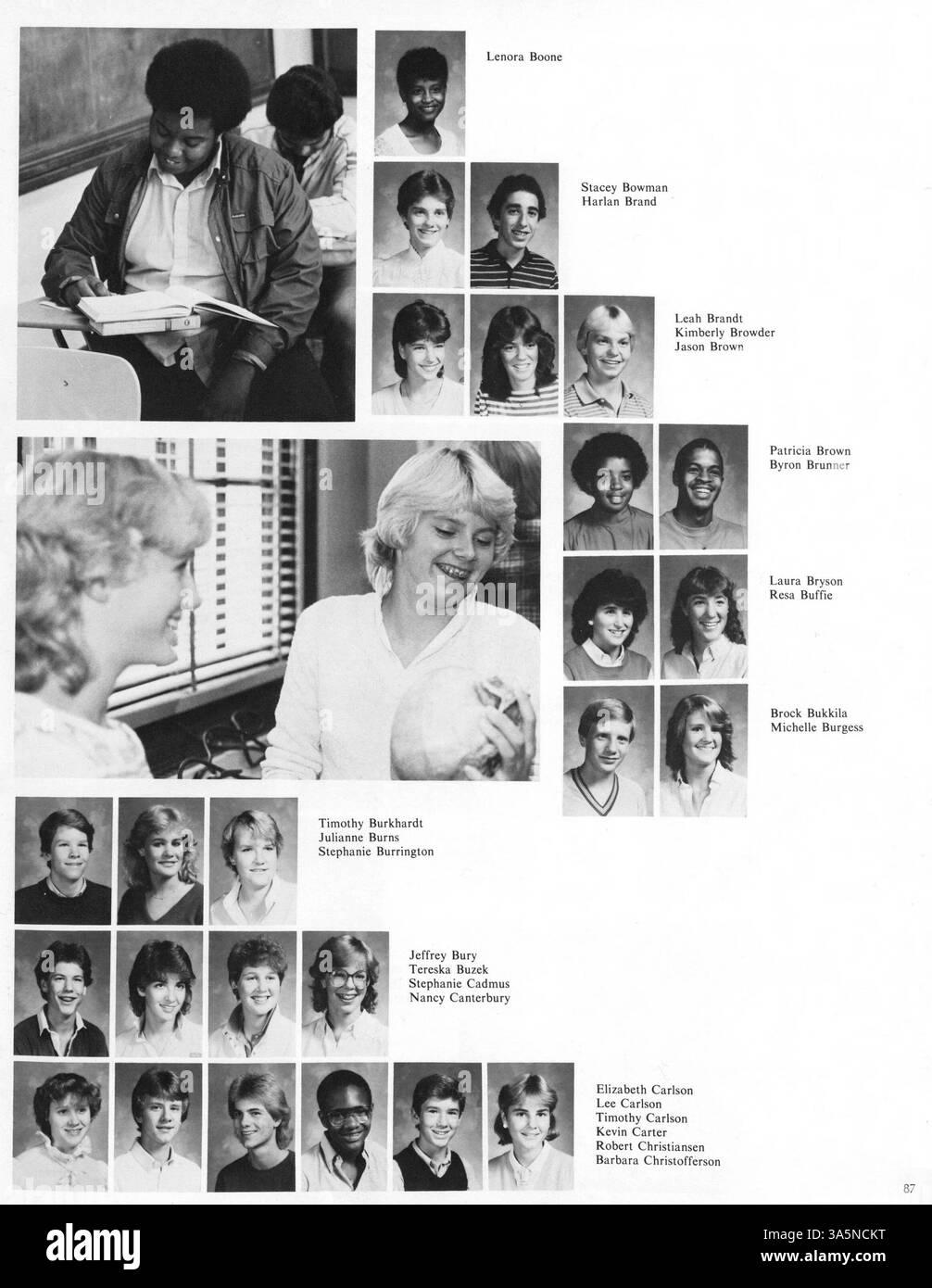 The 1984 Washburn High School yearbook, Wahian '84, captures a broad ...