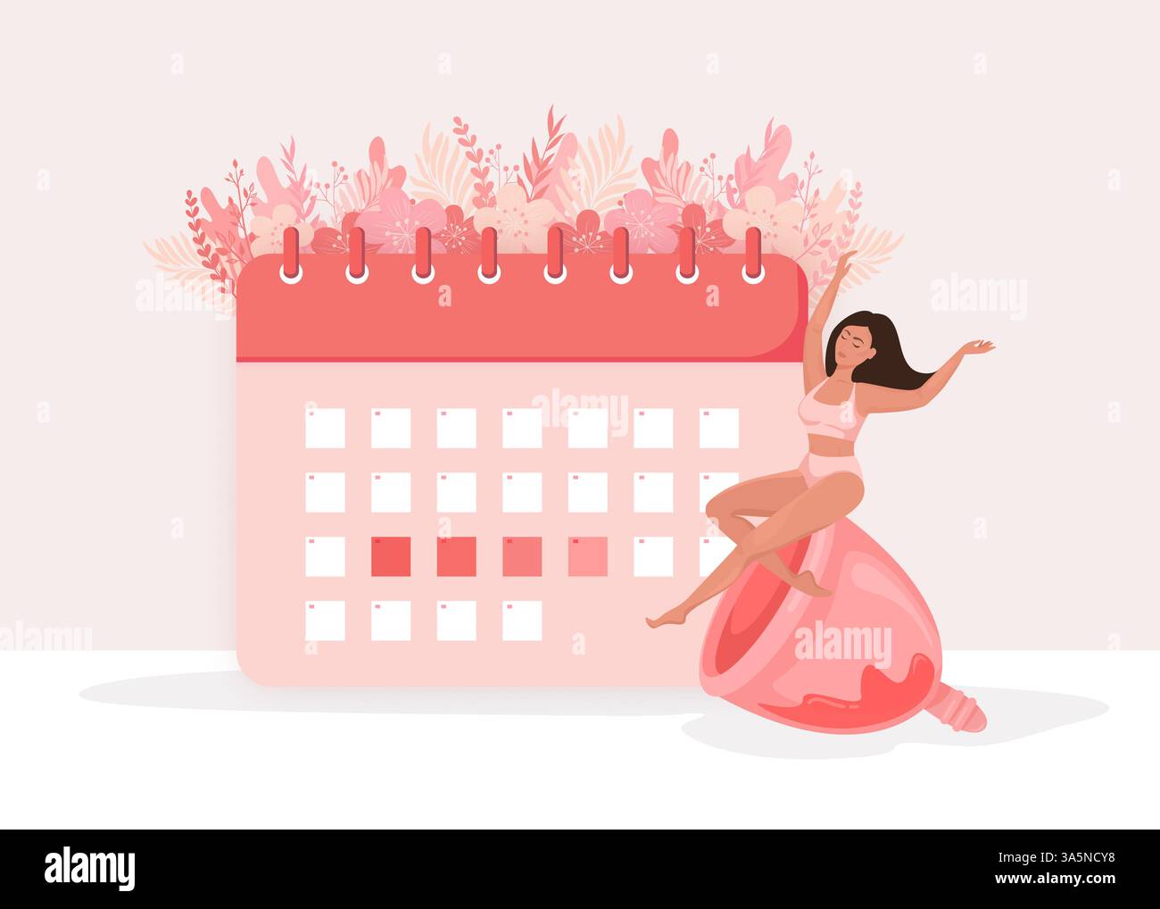 Menstruation period. Female period protection. Vector illustration ...