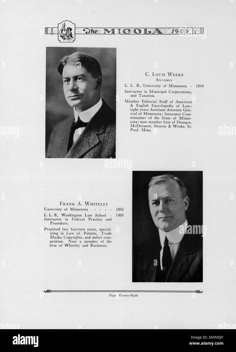 This 1925 yearbook, Micola, from the Minnesota College of Law ...