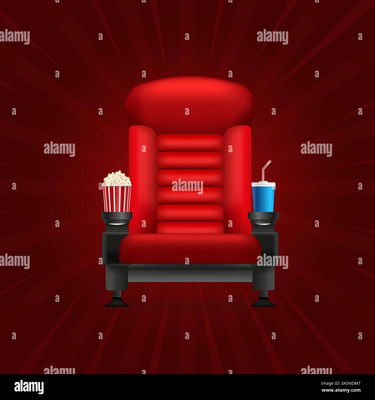 Movie time, great design for any purposes. Realistic cinema movie ...