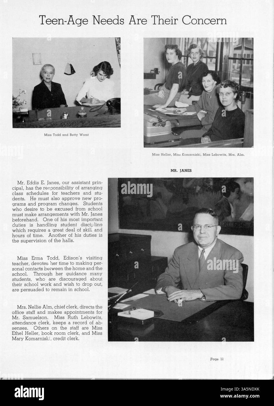 The 1950 'Wizard' Yearbook from Edison High School documents the ...