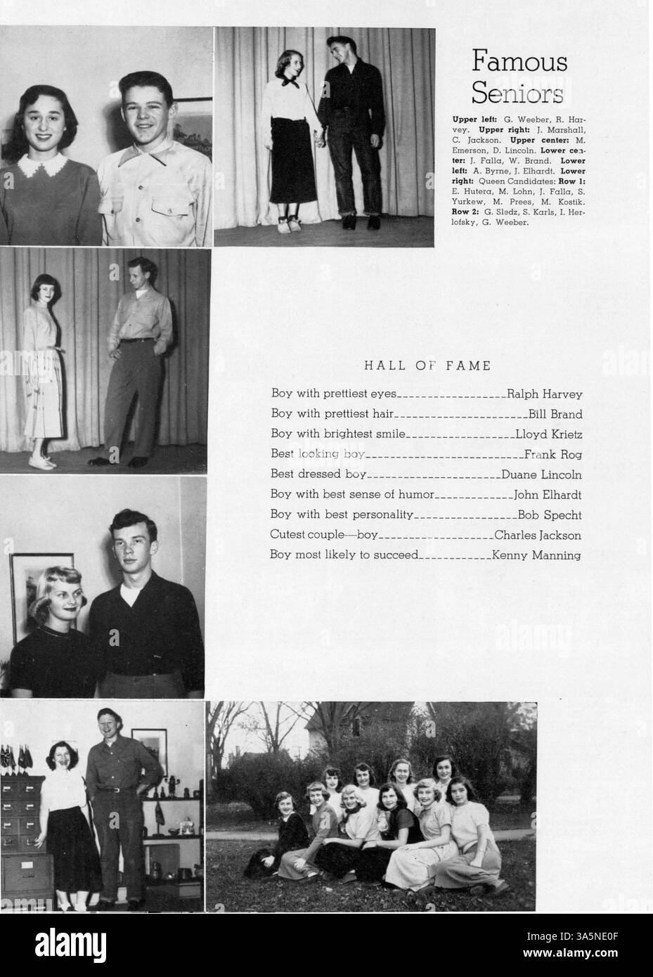 Yearbook from edison high school documents the 1949 1950 school year hi-res stock photography ...