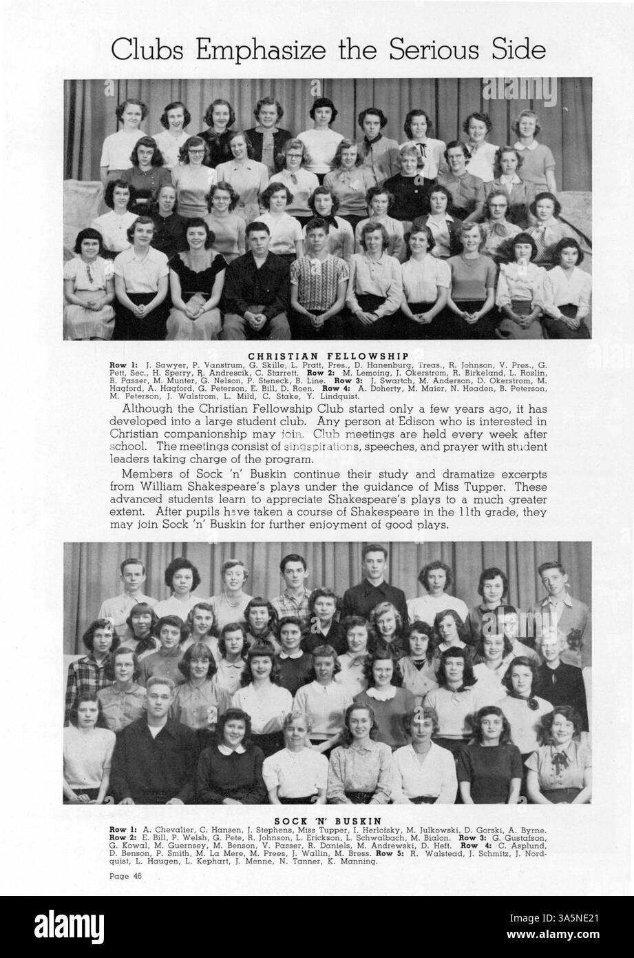 This 1950 yearbook highlights the students, clubs, teachers, and ...