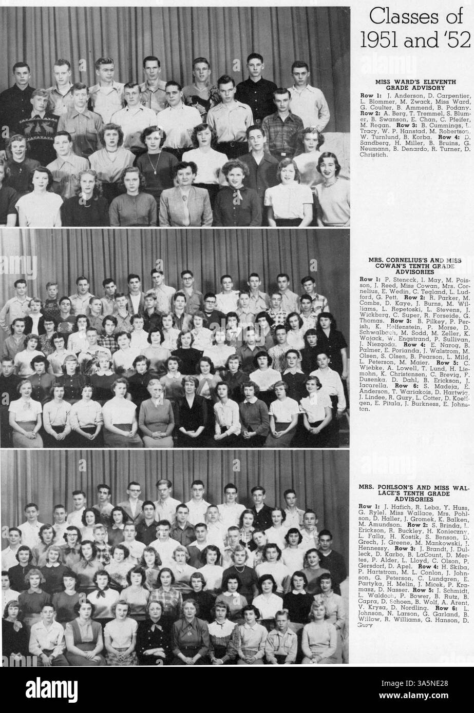 Yearbook from edison high school reflects the 1949 1950 school year hi-res stock photography and ...