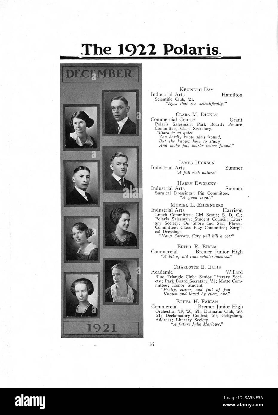 This 1921-1922 North High School yearbook, 'Polaris', documents the students, teachers, clubs ...