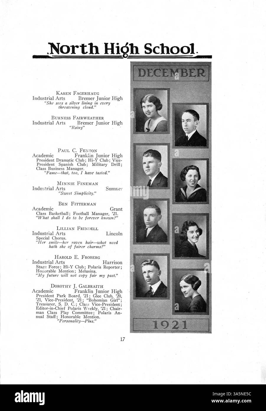 The 1921-1922 'Polaris' yearbook from North High School features a comprehensive look at the ...
