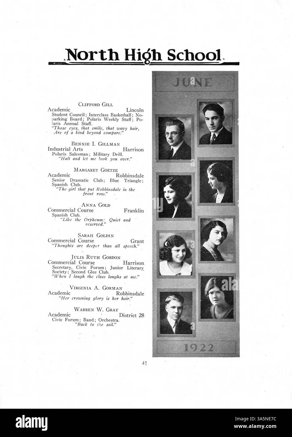 This 1921-1922 'Polaris' yearbook from North High School highlights the students, teachers ...