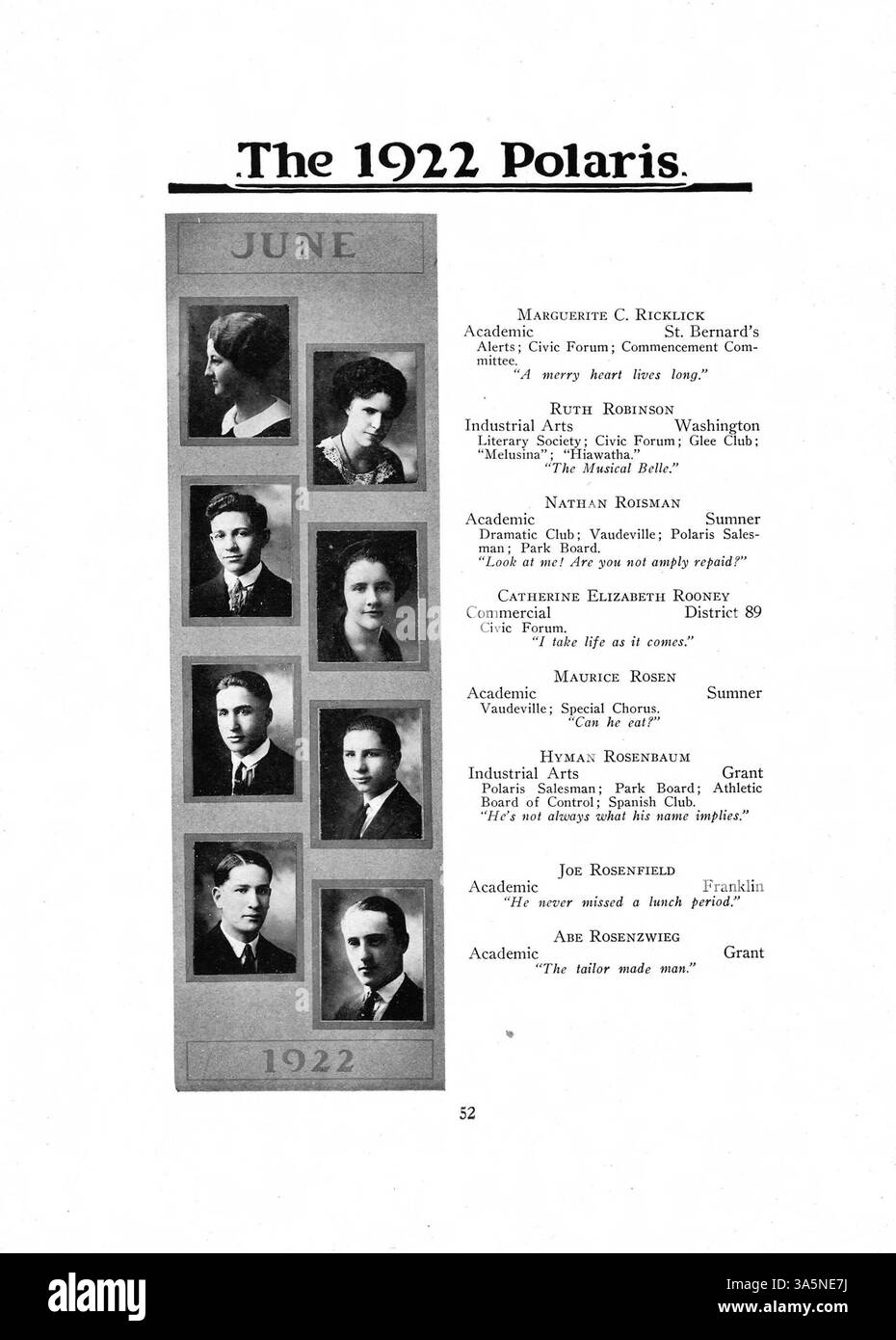 This 1921-1922 'Polaris' yearbook from North High School captures student life, including clubs ...