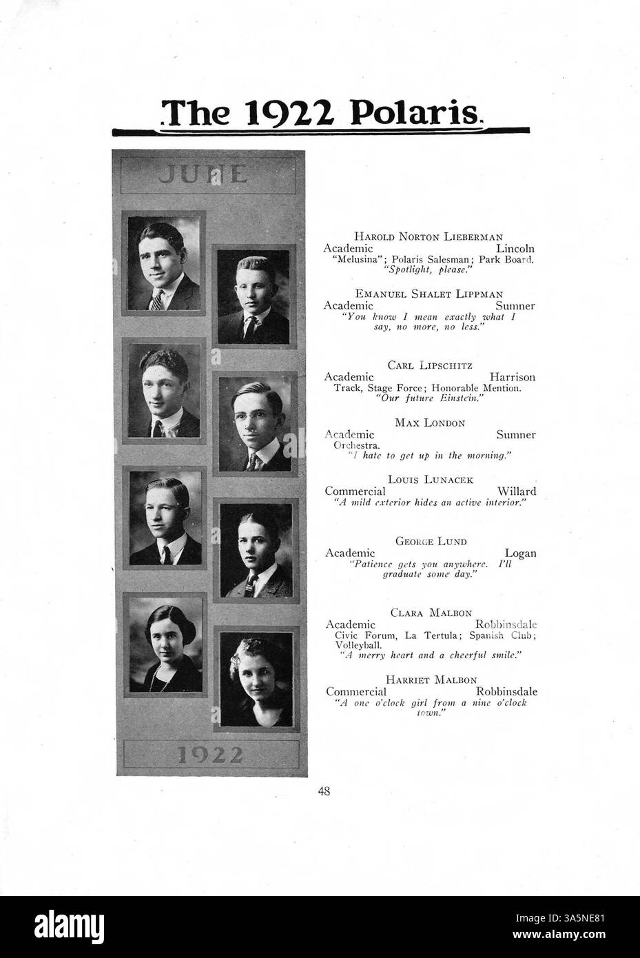 The 1921-1922 'Polaris' yearbook from North High School provides a snapshot of students ...